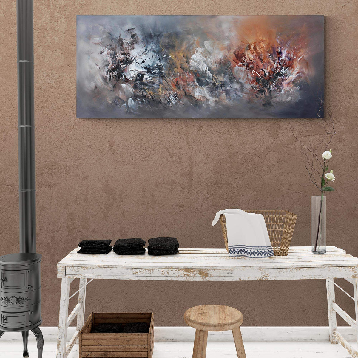 Extra Large Abstract Paintings | Canvas Art | Teal canvas paintings ...
